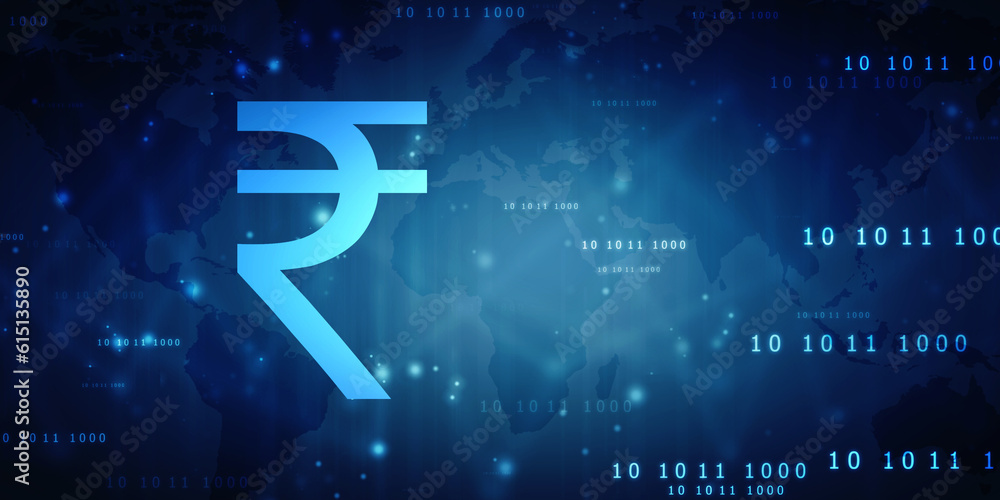Indian Rupee symbol on financial Background, Growth of Indian stock ...