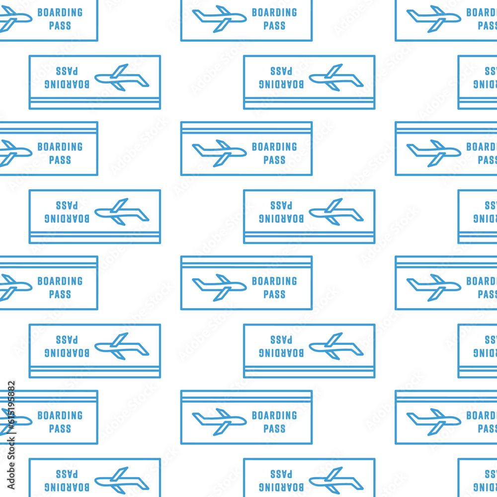 Digital png illustration of blue boarding pass pattern on transparent ...