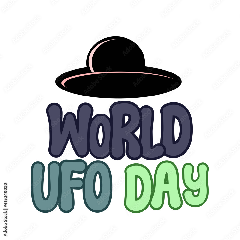 Image vectorielle Stock World UFO Day, UFO Encounter Day, National UFO ...