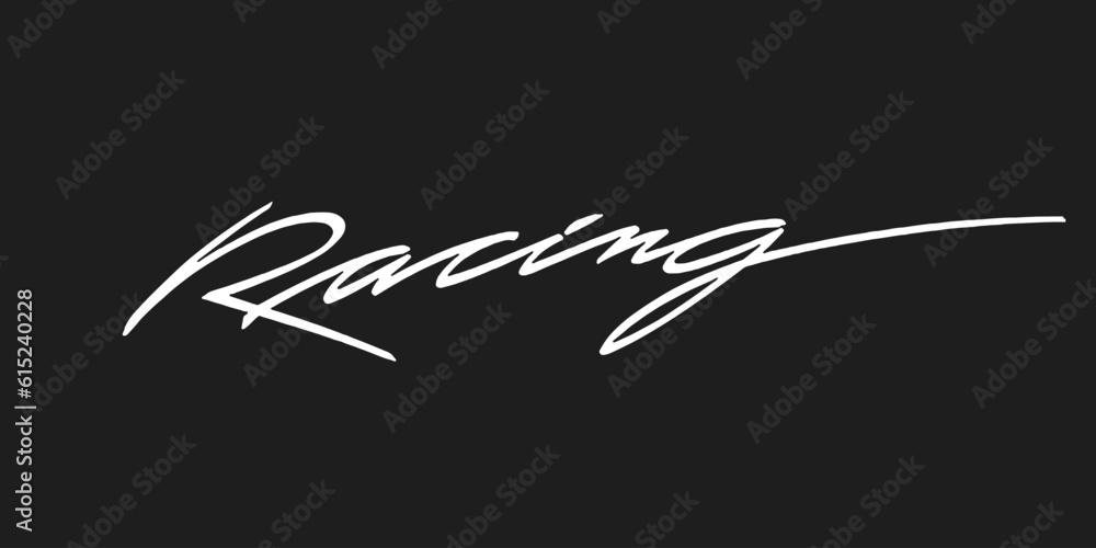 Racing lettering vector graphic apparel clothing prints eps svg png ...