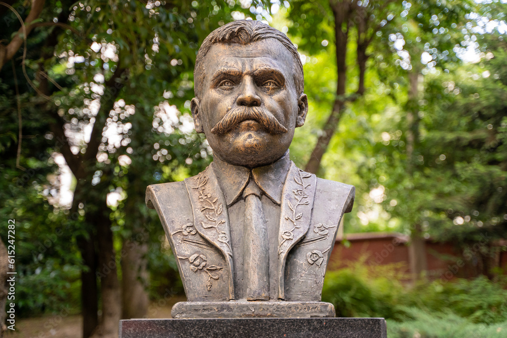 Emiliano Zapata bust statue in the park in Şişli district of Istanbul ...