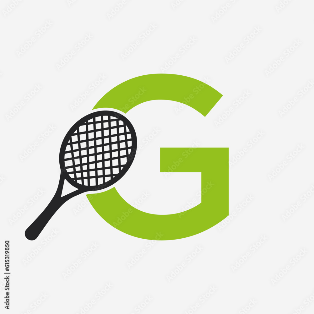 Letter G Padel Tennis Logo. Padel Racket Logo Design. Beach Table ...