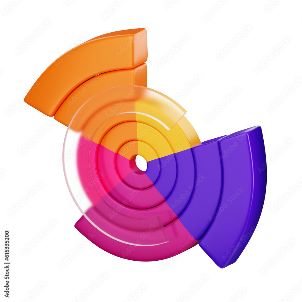 Ilustración de Stock Charty - 3D Statistics, Charts, Diagram, Data ...