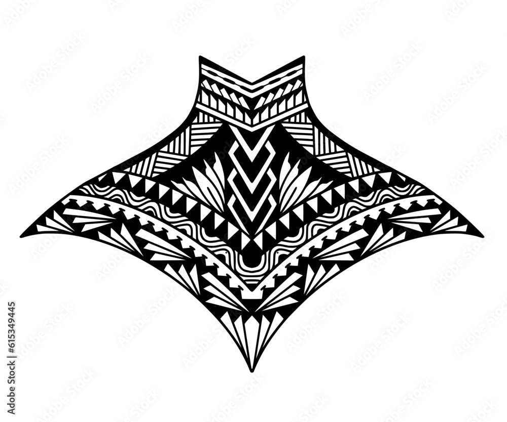 Stingray polynesian tattoo design. Aboriginal samoan style ...