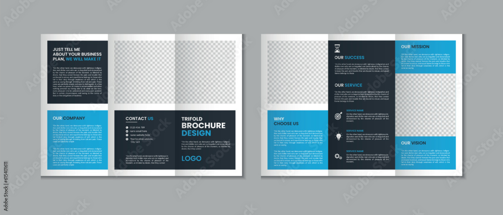 Professional clean modern and corporate various colorful unique trifold ...