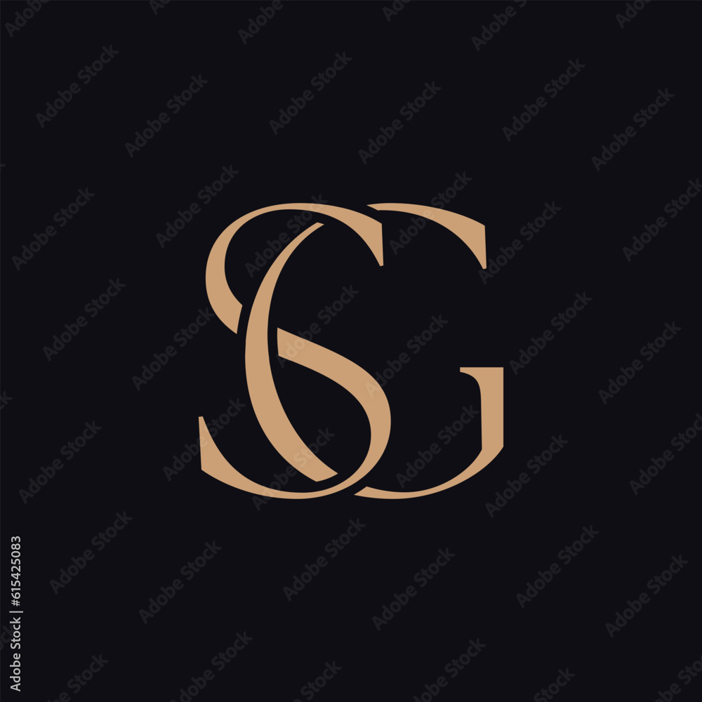 Sleek SG initials monogram logo with a modern and professional design ...
