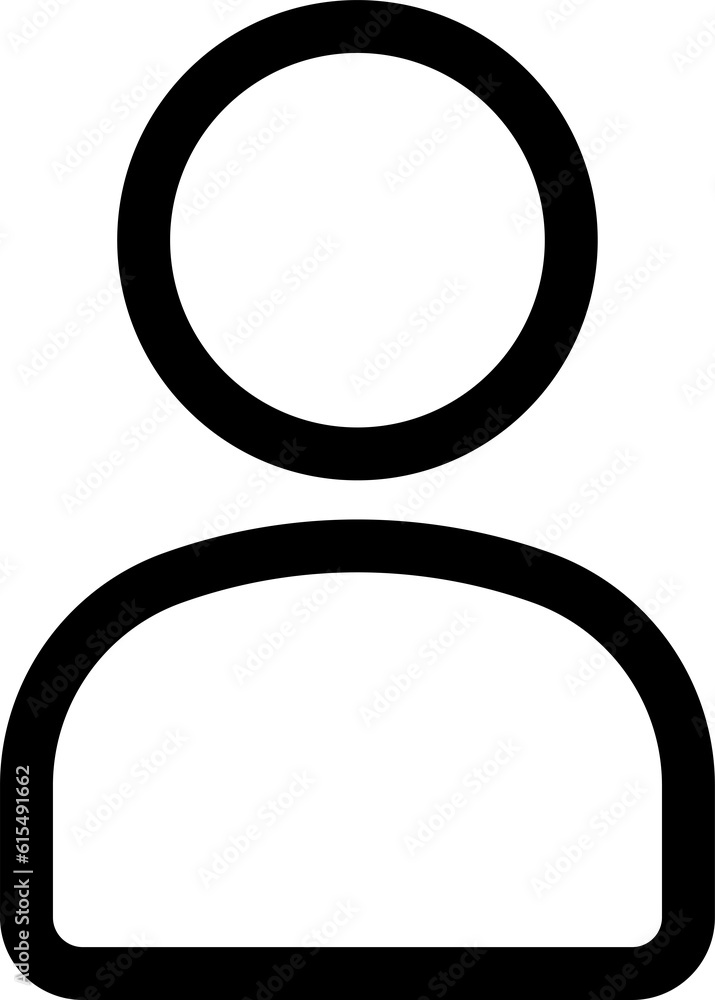 Outline user profile in png. Avatar symbol. Member profile icon in png ...