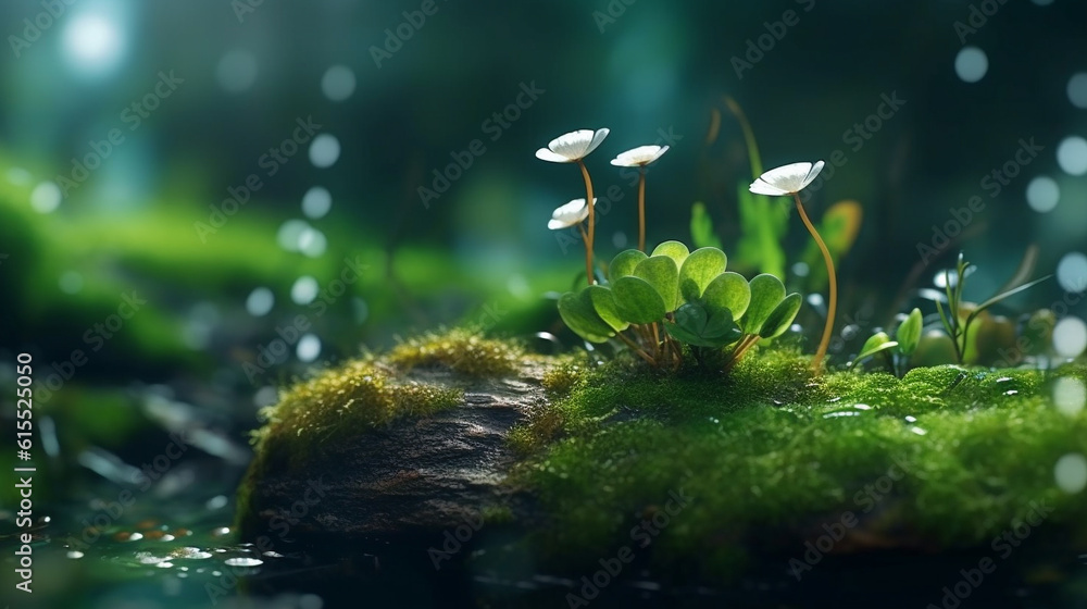 green moss in the water HD 8K wallpaper Stock Photographic Image Stock ...