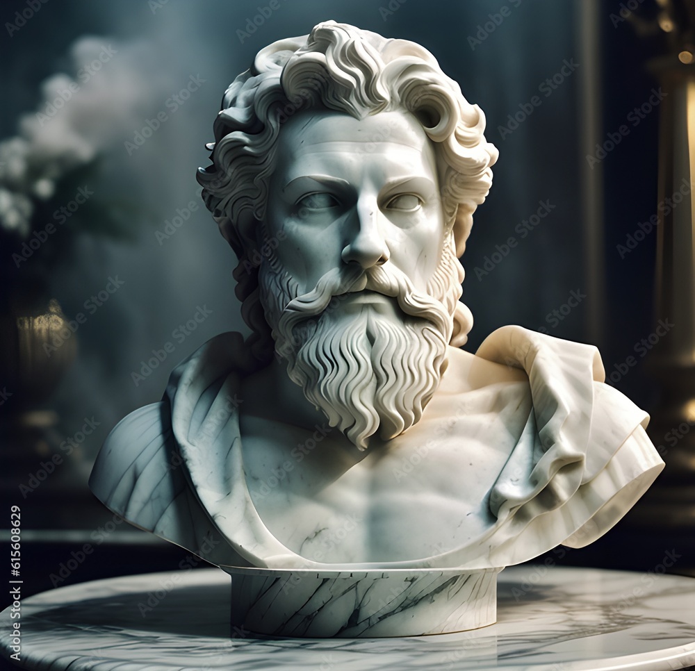 Photo Stock Image featuring a chiseled white marble statue bust of ...
