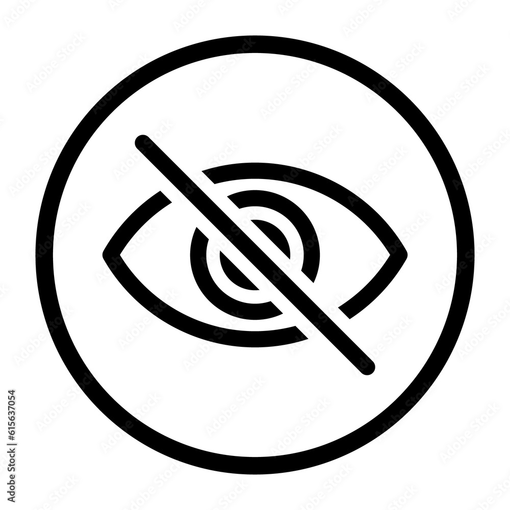 hide icon PNG image Stock Illustration | Adobe Stock