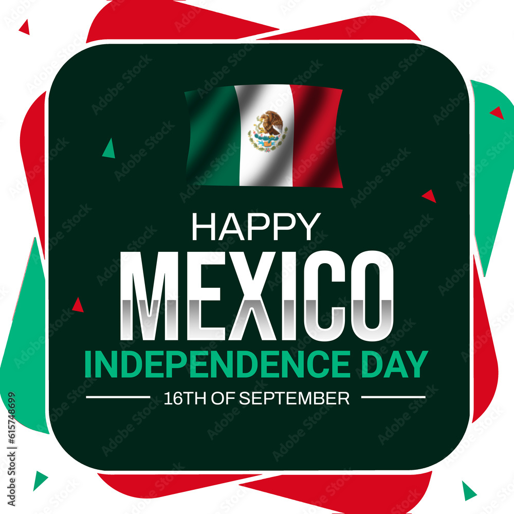 Happy Mexico Independence Day wallpaper background with waving flag and ...