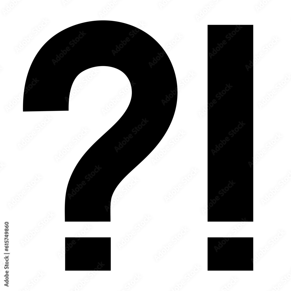 Question mark and exclamation mark. Vector set isolated on white ...