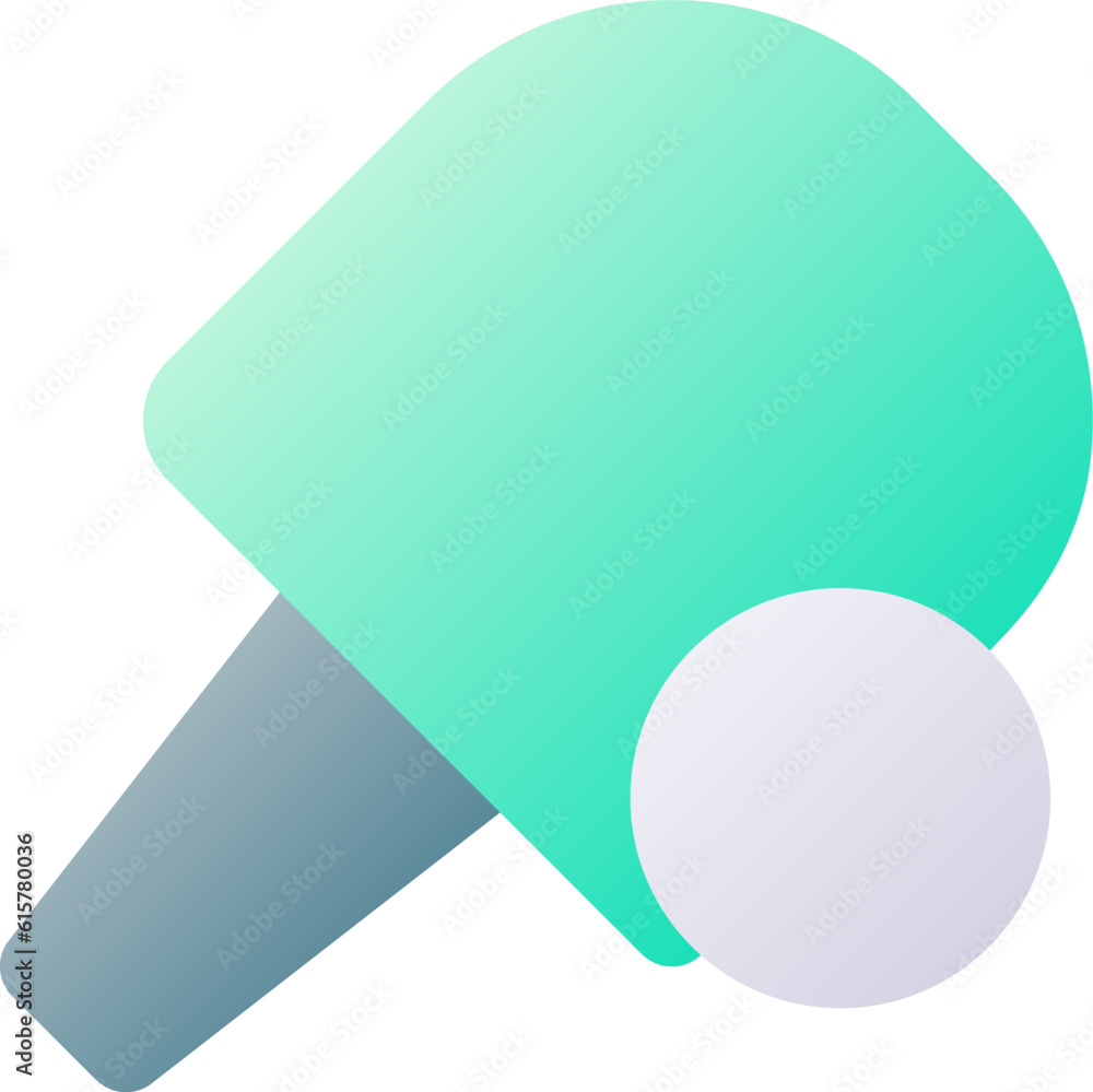Ping pong pixel perfect flat gradient two-color ui icon. Sports ...