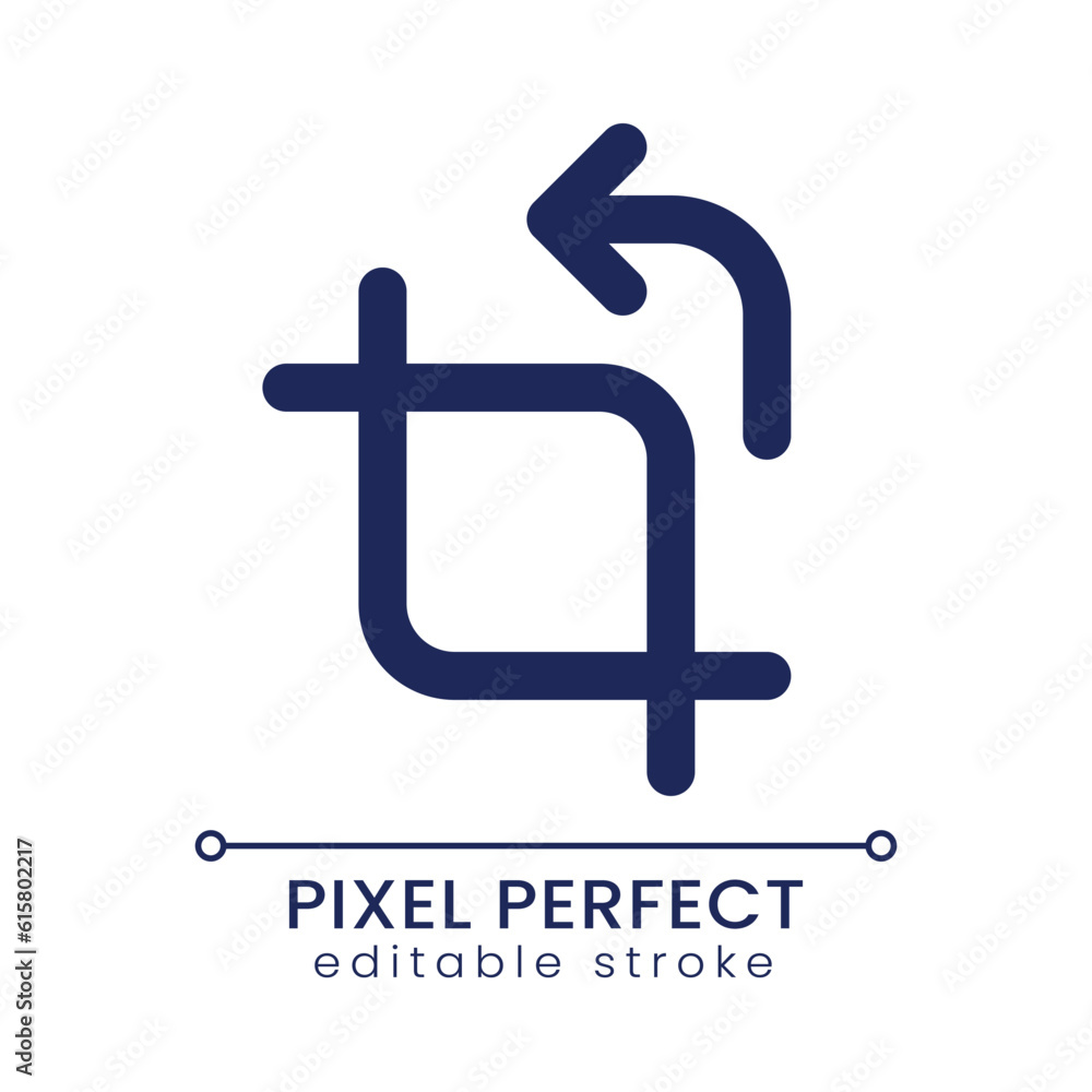 Cropping pixel perfect linear ui icon. Video file editing software. Resize tool. Remove image ...