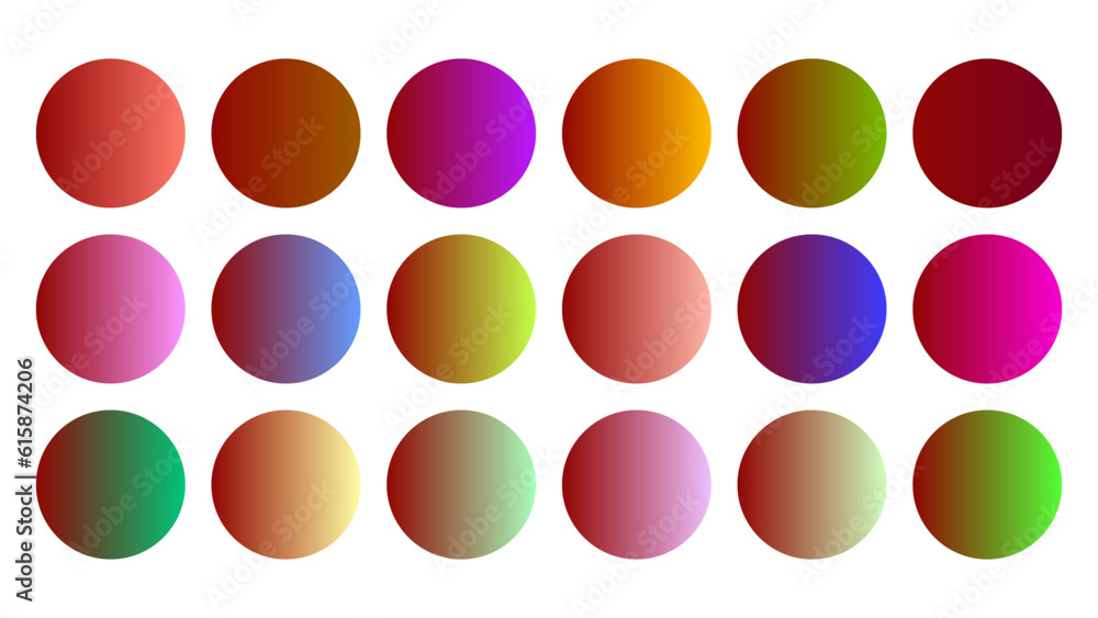 Colorful Ruby Color Shade Linear Gradient Palette Swatches Web Kit ...