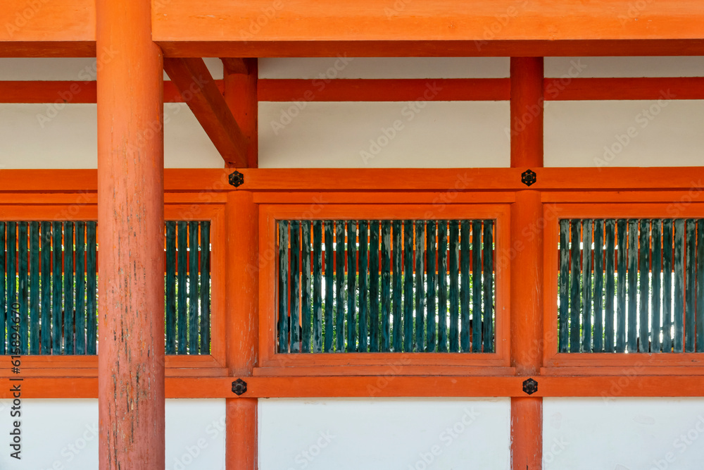 Abstract east-Asian vintage background featuring details of Japanese ...