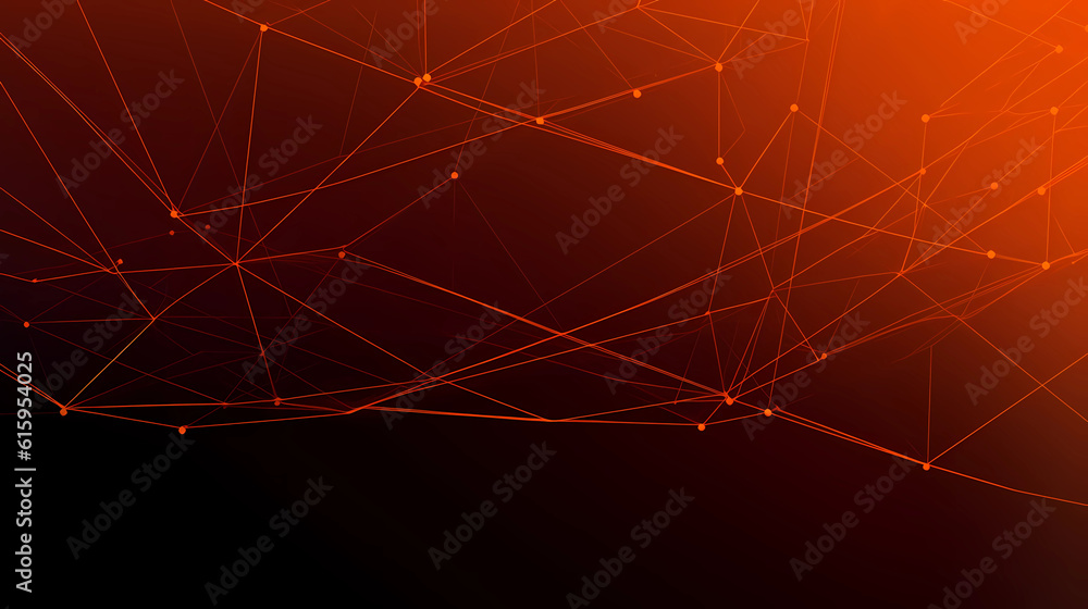 Plexus Orange Red Black Background Digital Desktop Wallpaper HD 4k Network Nodes Lines Stock ...
