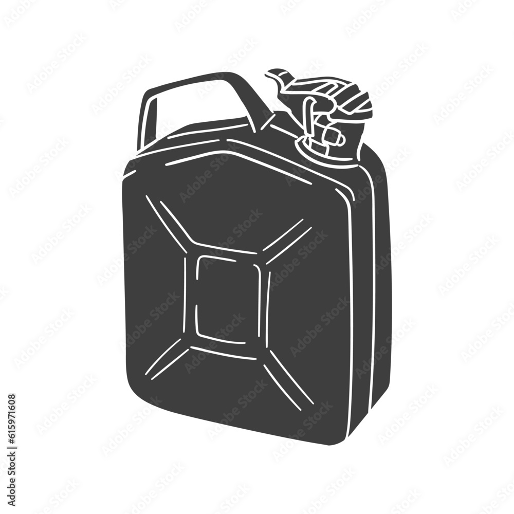 Tank Fuel Icon Silhouette Illustration. Gas Container Vector Graphic ...