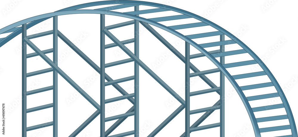 Cartoon scene with kids in rollercoaster wagon train isolated ...