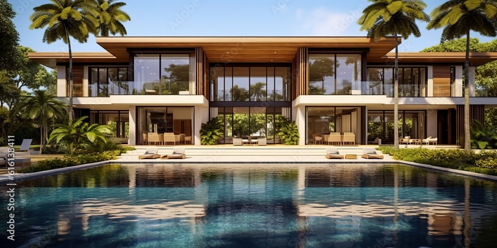 AI Generated. AI Generative. Luxury mansion house villa florida usa ...