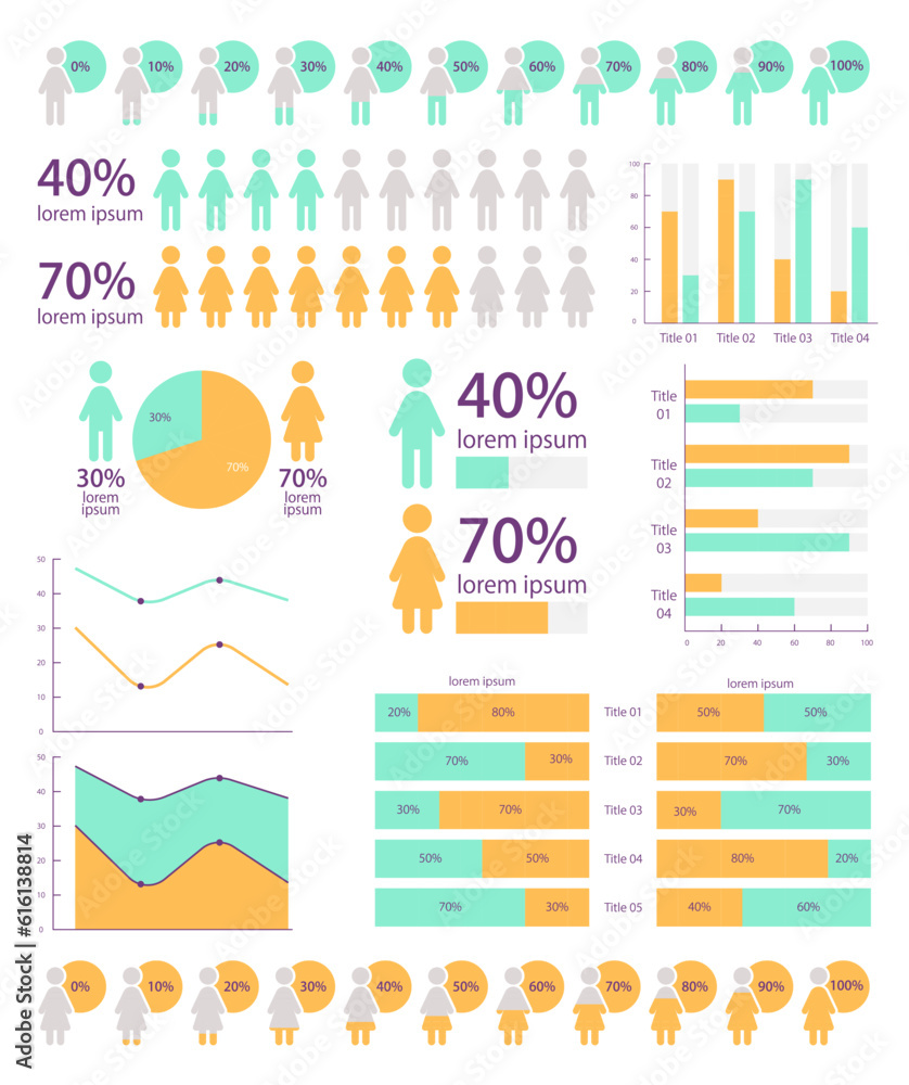 Stockvector Life quality of population research infographic chart ...