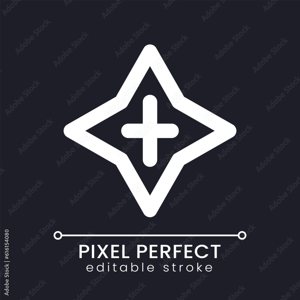 Blink transition pixel perfect white linear ui icon for dark theme. Video editing option. Visual ...