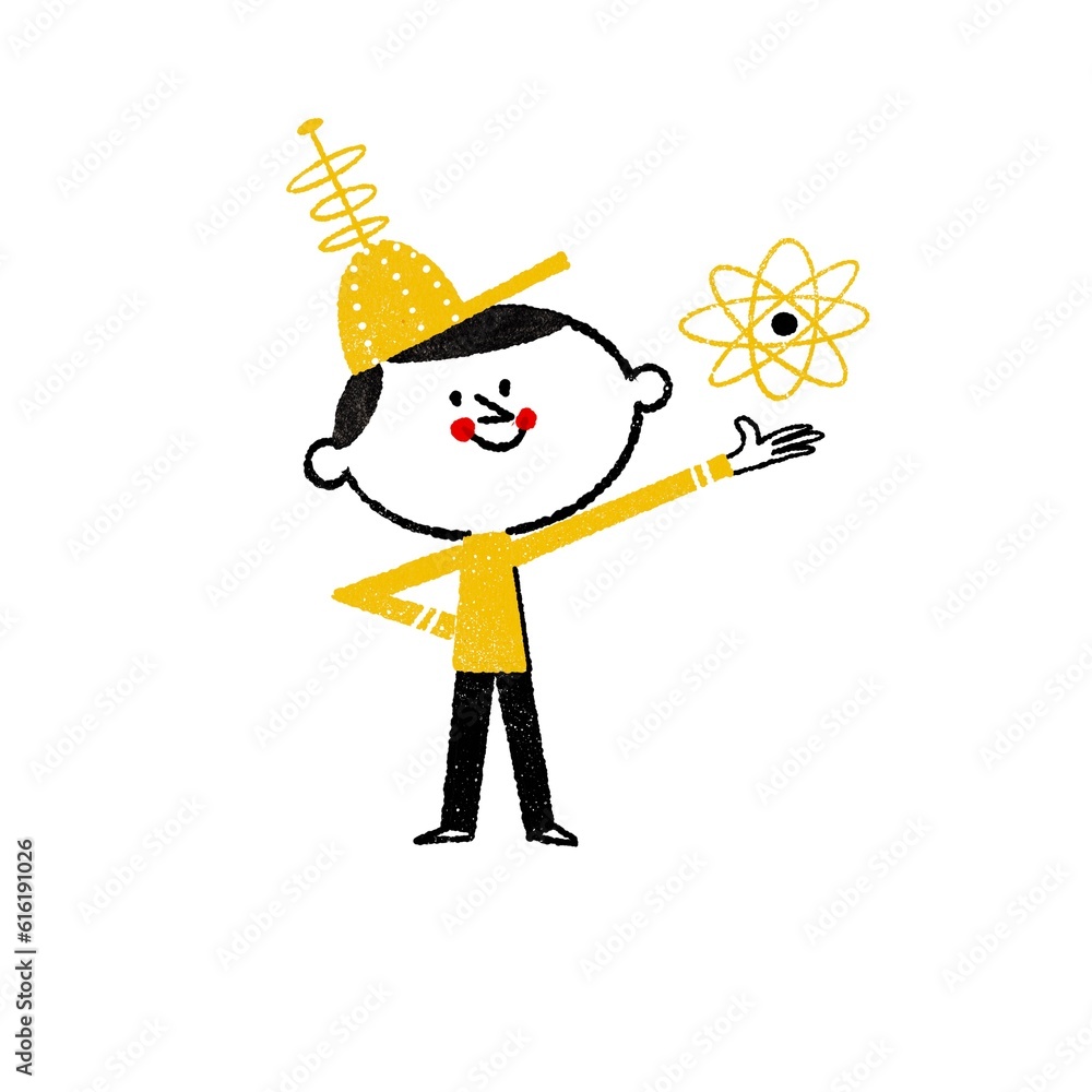 Power of the Atom - STEM Retro Illustration, Vintage, Mid-century ...