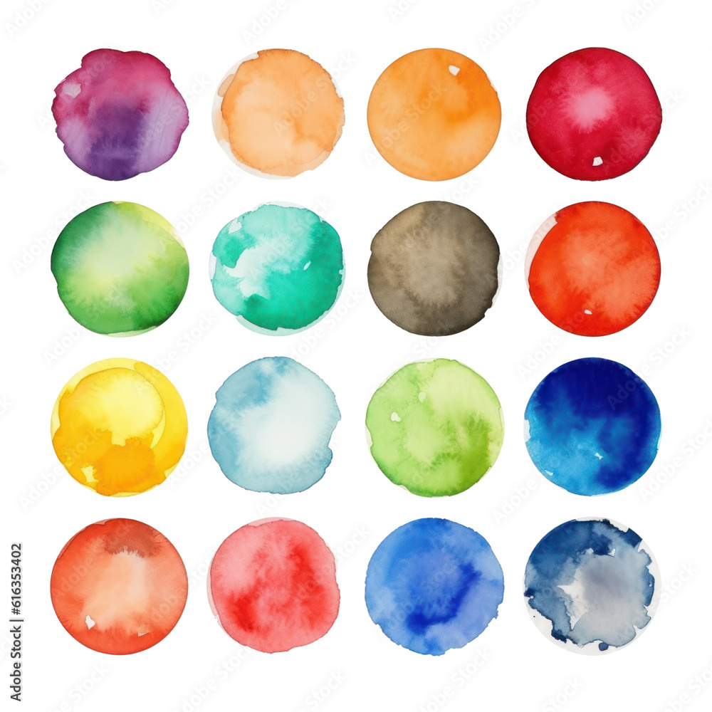 set of buttons watercolor isolated on transparent background cutout ...