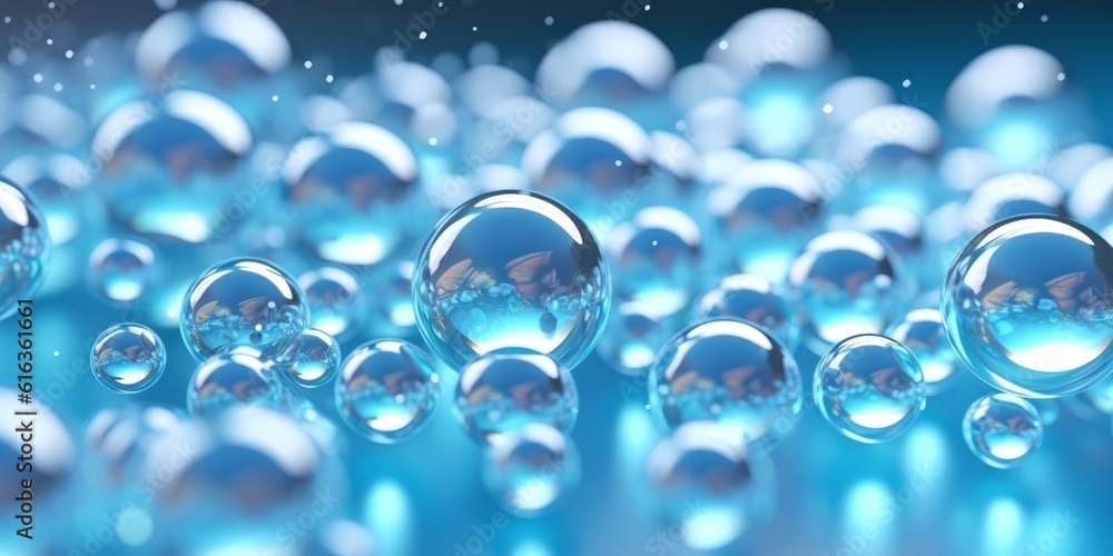 Macro of blue gel balls. Watery polymer hydrogel background. Crystal ...