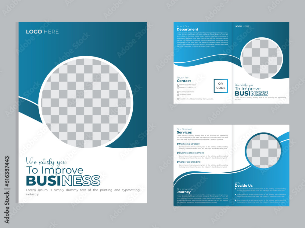 Modern Corporate Agency Business Brochure Design Template Vector Stock ...