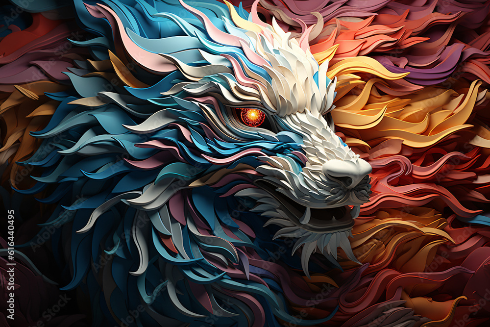 Year of the Dragon traditional Chinese dragon relief, traditional ...