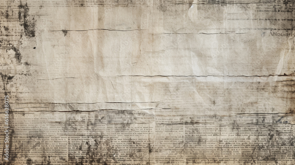 Newspaper paper grunge aged newsprint pattern background. Vintage old ...