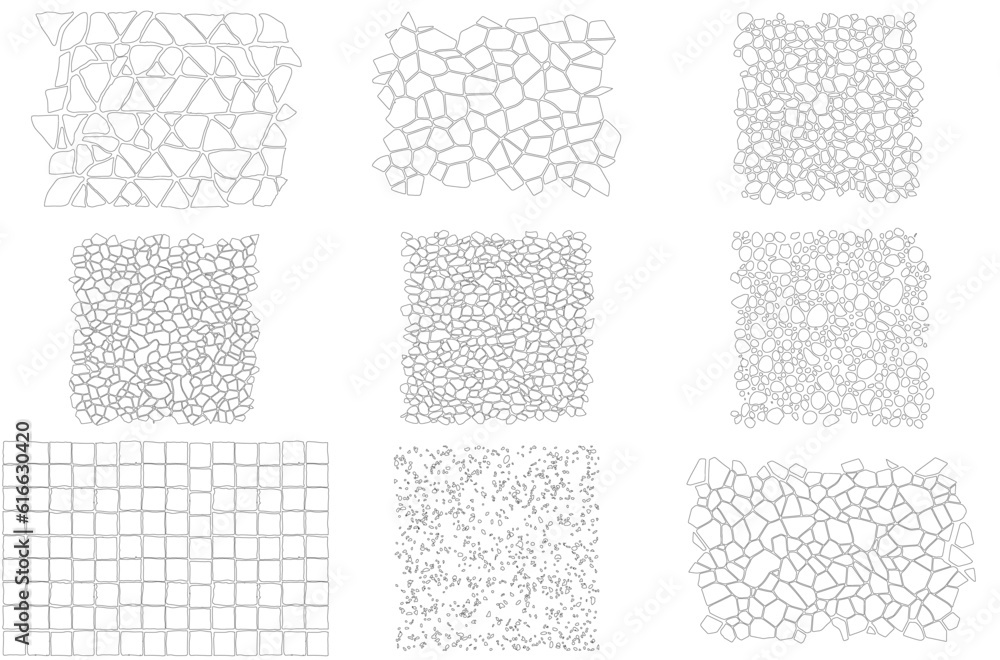 Stone on ground vector, Broken tiles mosaic pattern. texture interior ...