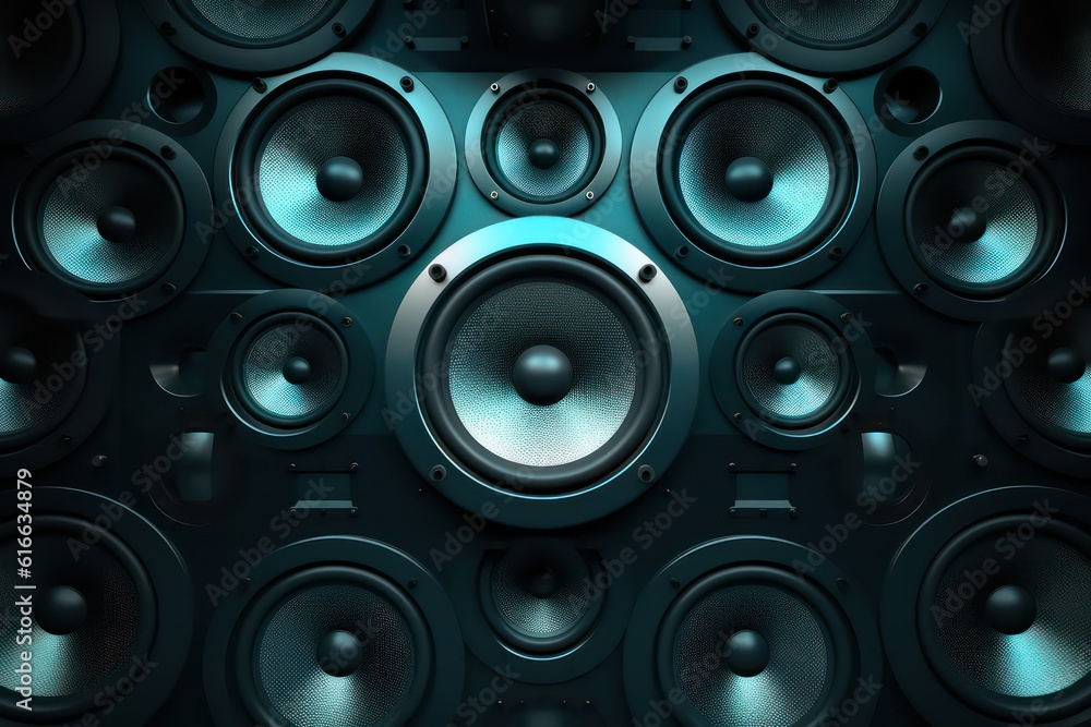 Speaker system background. Speaker wallpaper background. Generative AI ...