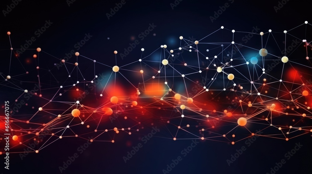 An illustration visualizing digital data and its relationship ...