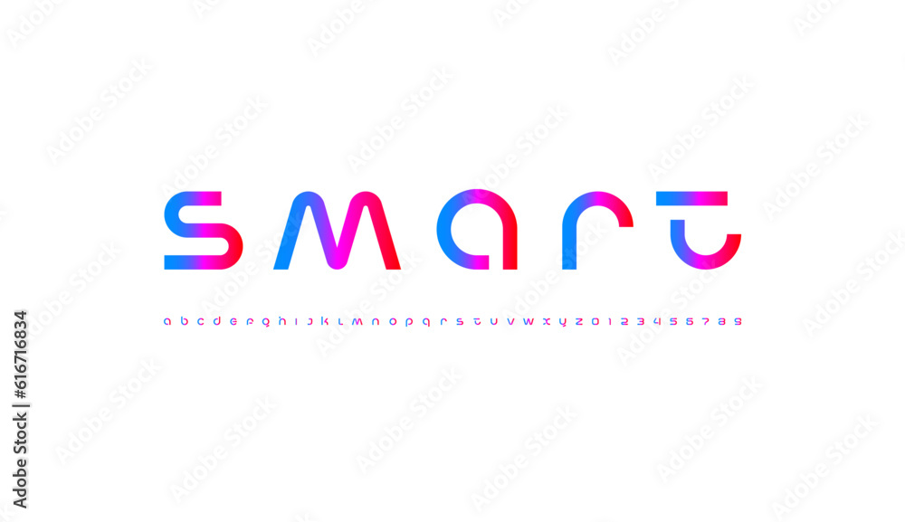 Technology science font, digital cyber alphabet made space future ...