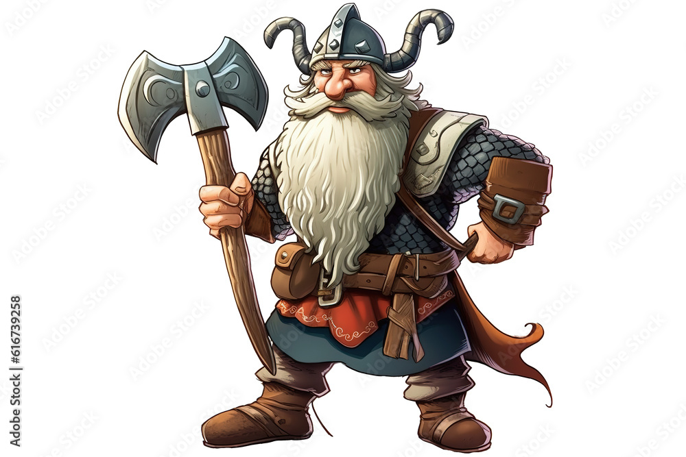 Leif Erikson Day clipart cartoon white background, Generative AI Stock ...