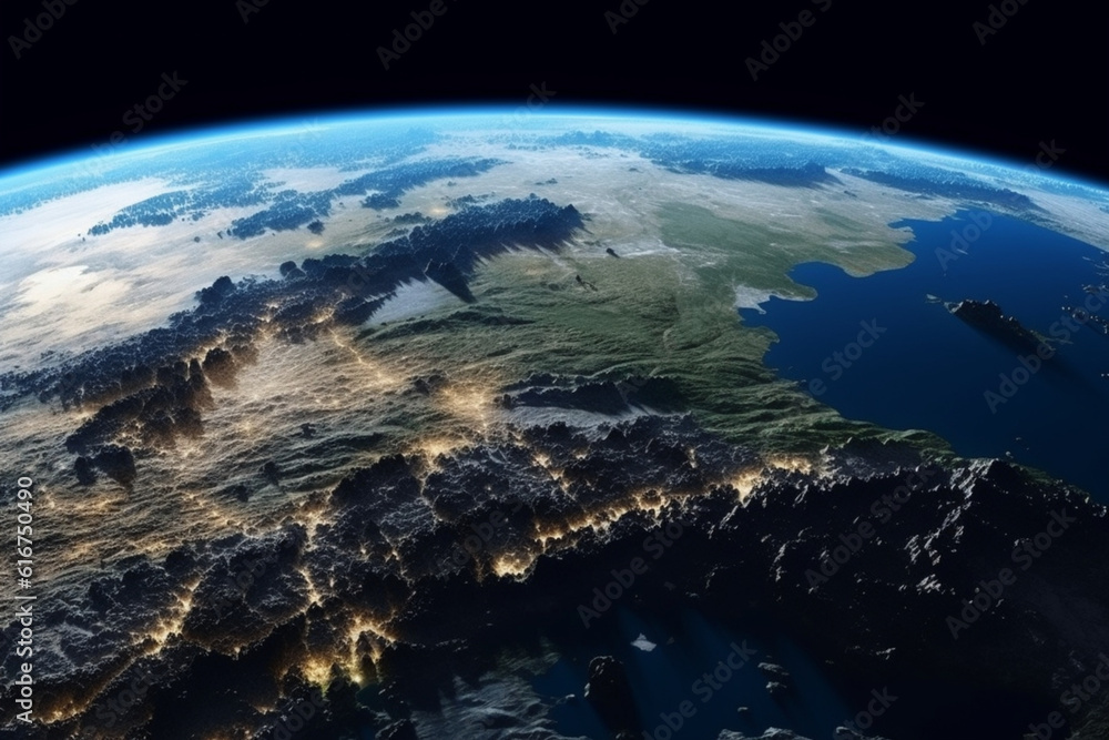 Weightless sentinel mapping Earth's terrain from above Generative AI ...