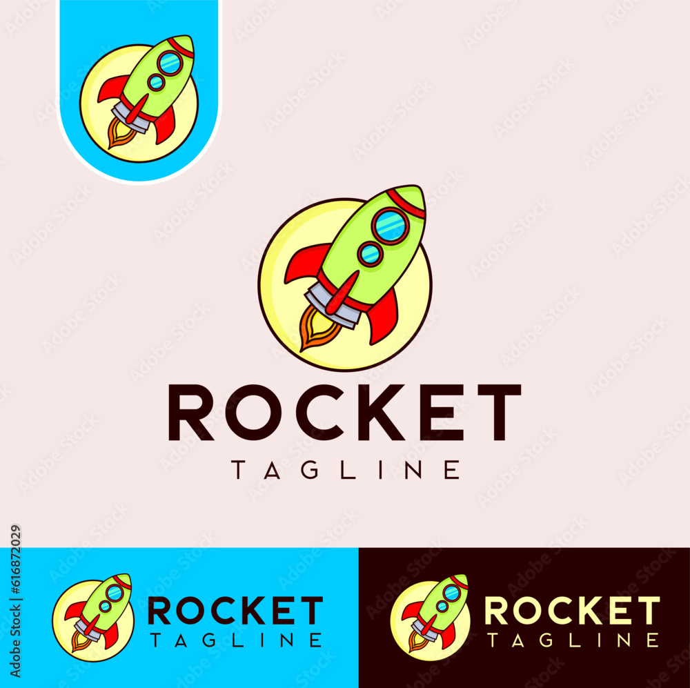 Rocket Logo Design. Modern Rocket Logo. Ilustrasi Vektor Template Logo ...