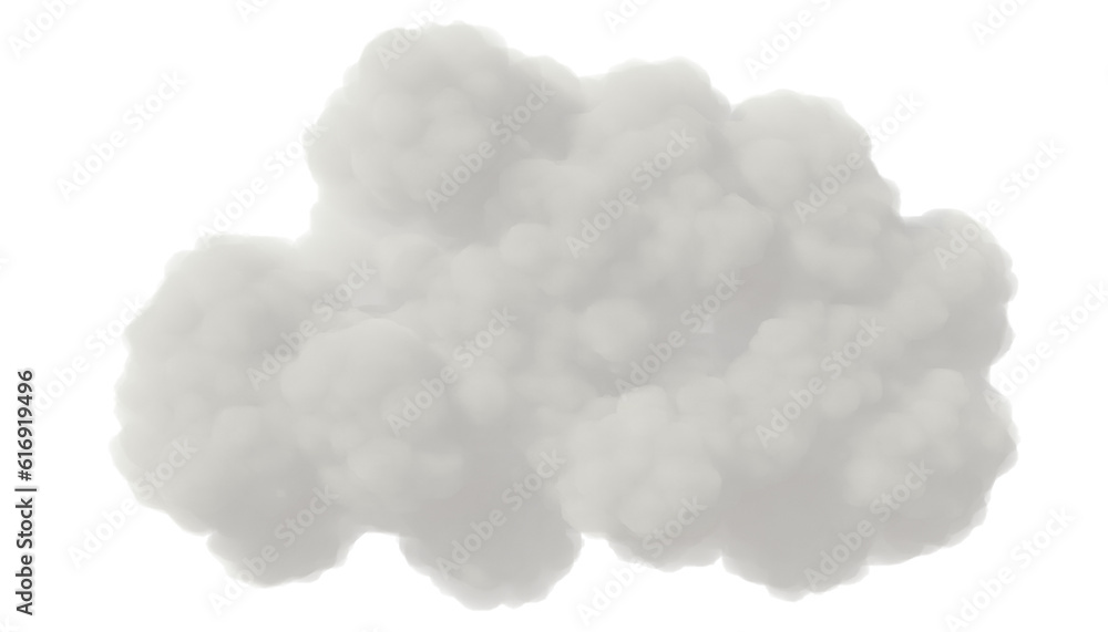 Cloud isolated on transparent background, single white cloud PNG. Stock ...