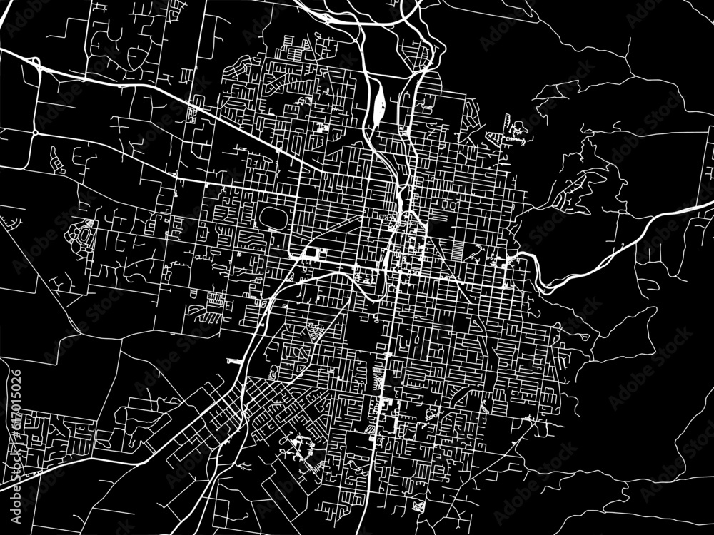 Vector road map of the city of Toowoomba in the Australia with white ...