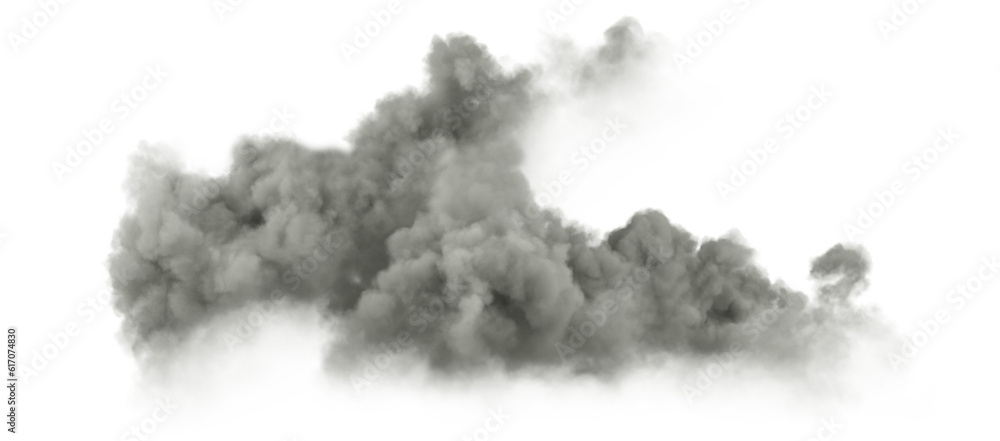 Carbon pollution realistic clouds cutout transparent backgrounds 3d ...