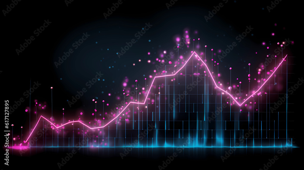 Plexus Graph Chart Black Neon Background Digital Desktop Wallpaper HD ...