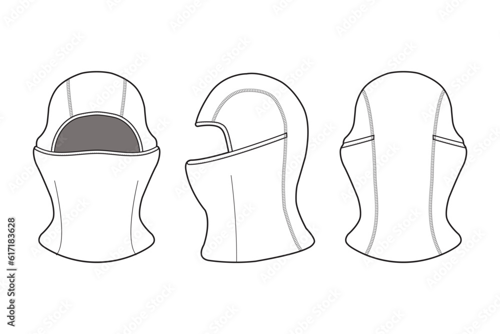 Compression Ski Mask Balaclava Shiesty Flat Illustration Cad Accessory ...