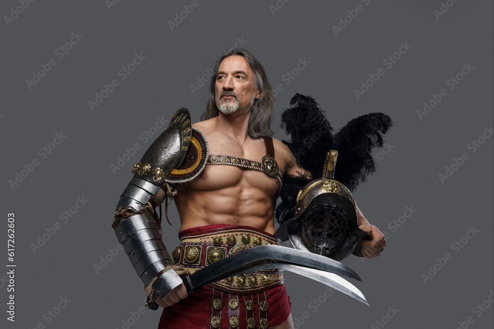 This regal, aged gladiator exudes strength and dignity in sleek ...