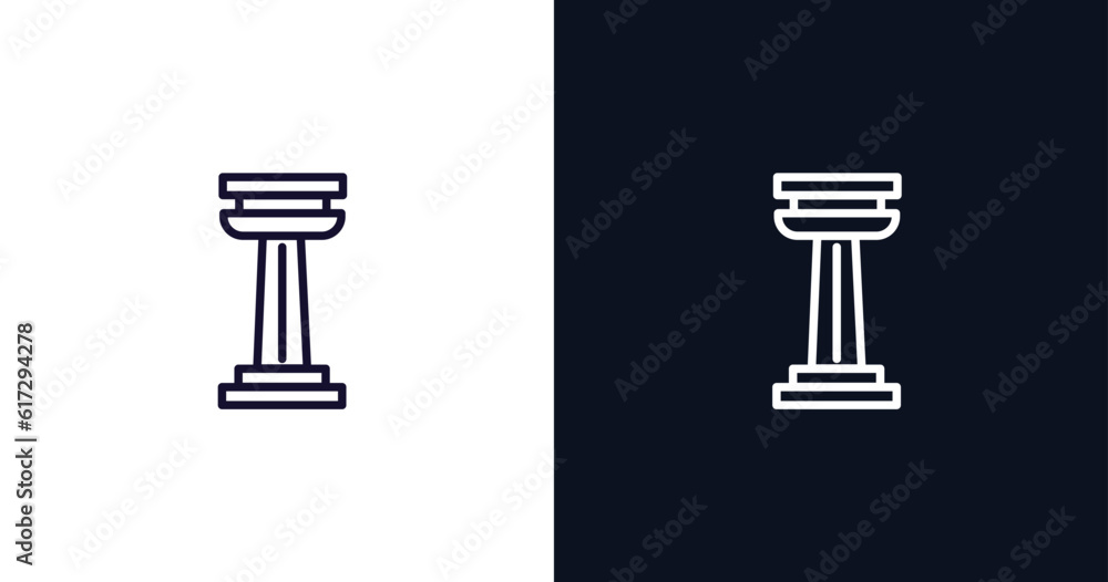 columns icon. Thin line columns icon from history collection. Outline ...