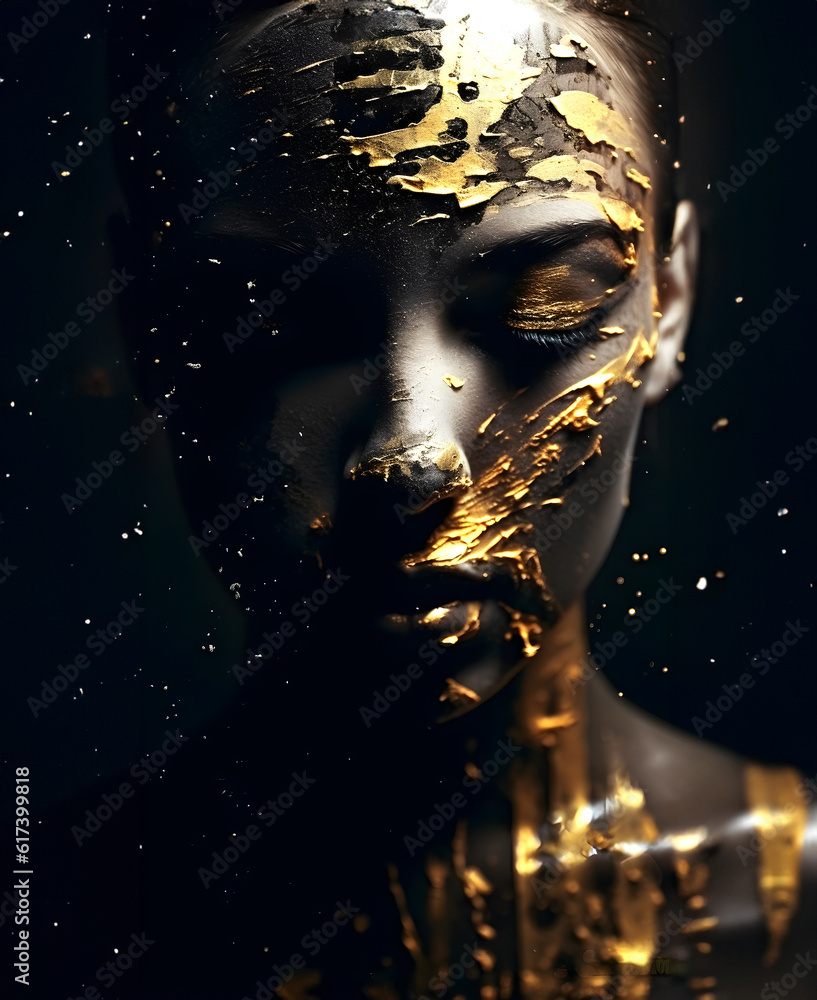 Fashion Concept. Closeup portrait of stunning beautiful woman girl ...