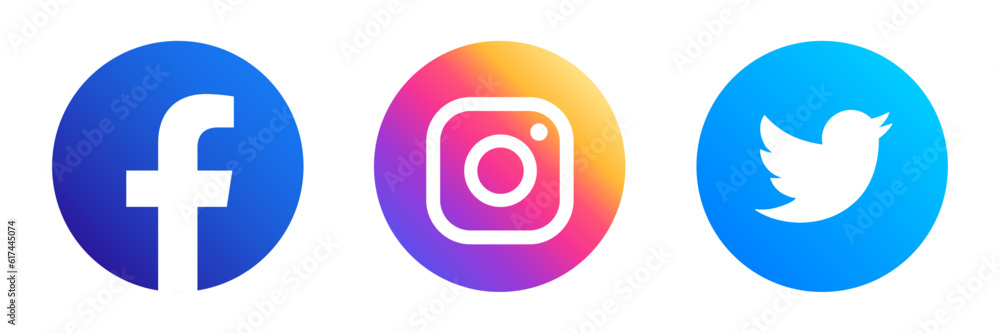 Mumbai - 27 June 2023: Set of popular social media network logos in ...