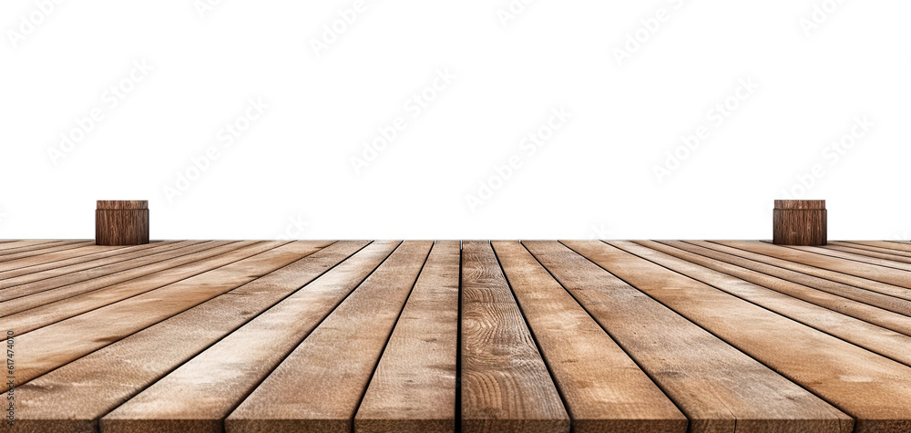 Wooden pier isolated on transparent background, clipart. Clear ...