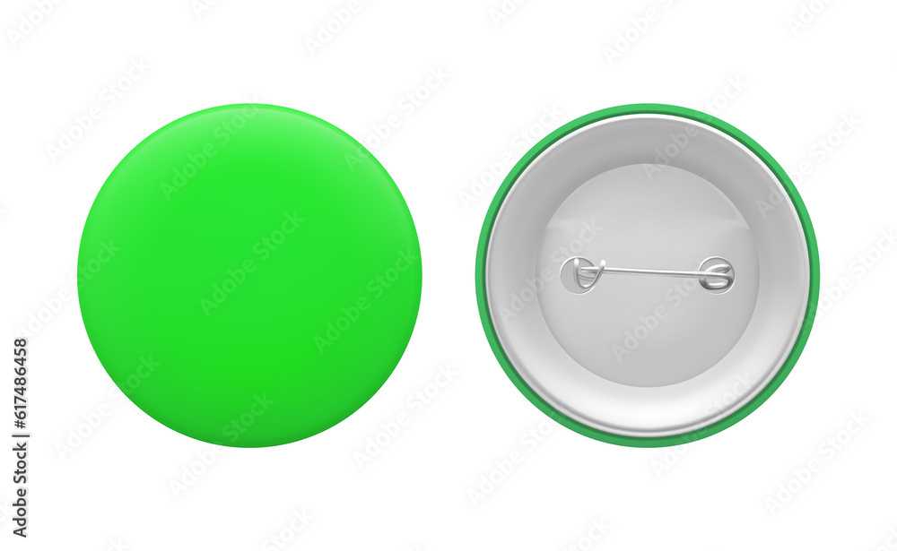 Green round pin. Empty badge template, front and back. Png clipart ...